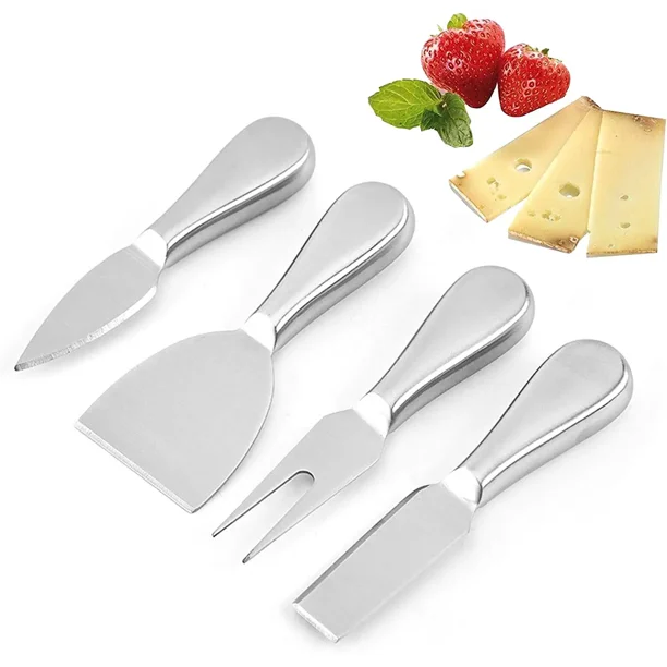 Hongchun 4 Pieces Set Cheese Knives, Steel Stainless Cheese Slicer ...