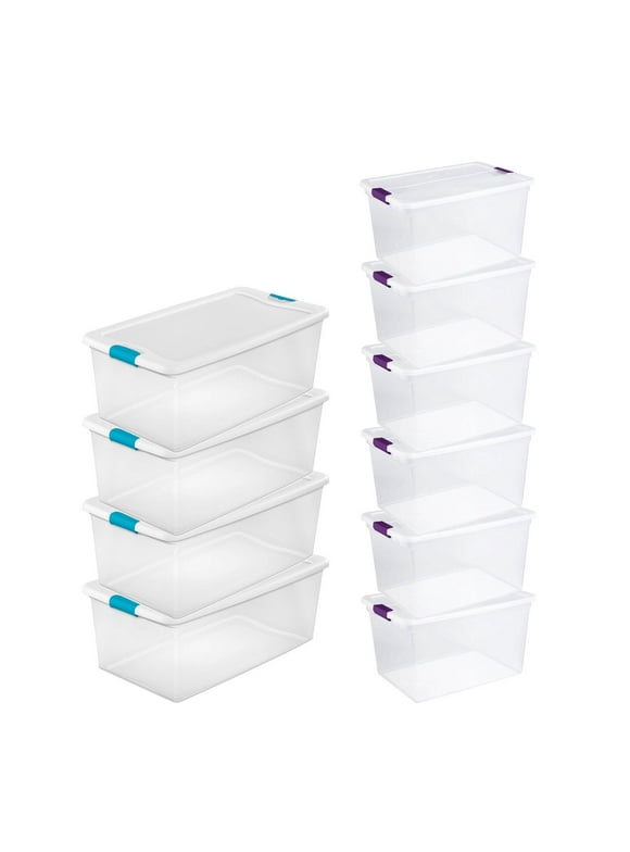 Plastic Totes in Plastic Storage Bins & Boxes | Clear - Walmart.com