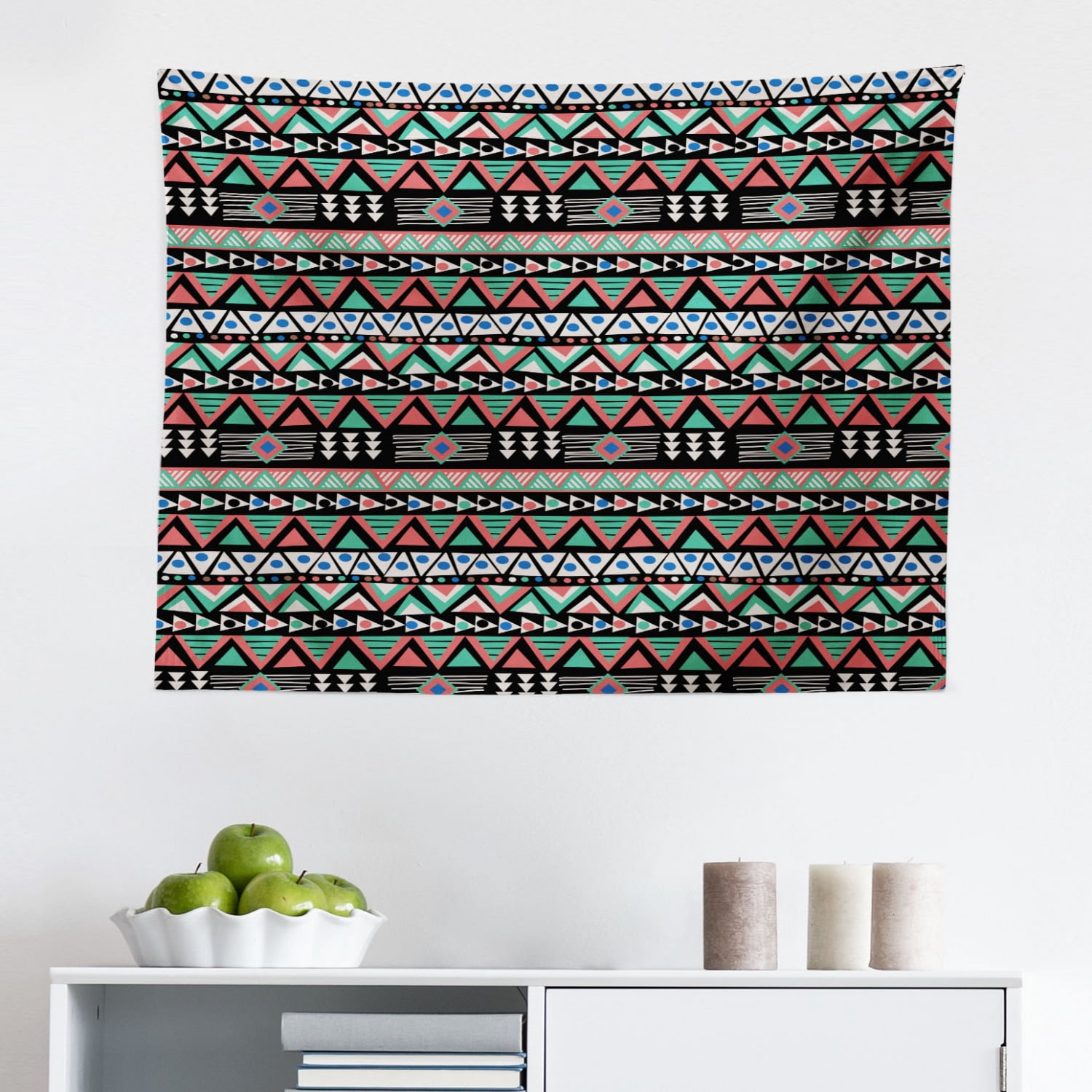 Aztec Tapestry, Modern Inspire Print of Mexican Civilization in ...
