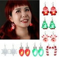 LED Earrings Glowing Light Up Earrings Santa Claus Reindeer Snowman ...