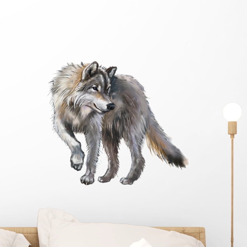 Wolf Wall Decal Sticker by Wallmonkeys Vinyl Peel and Stick Graphic (18 ...