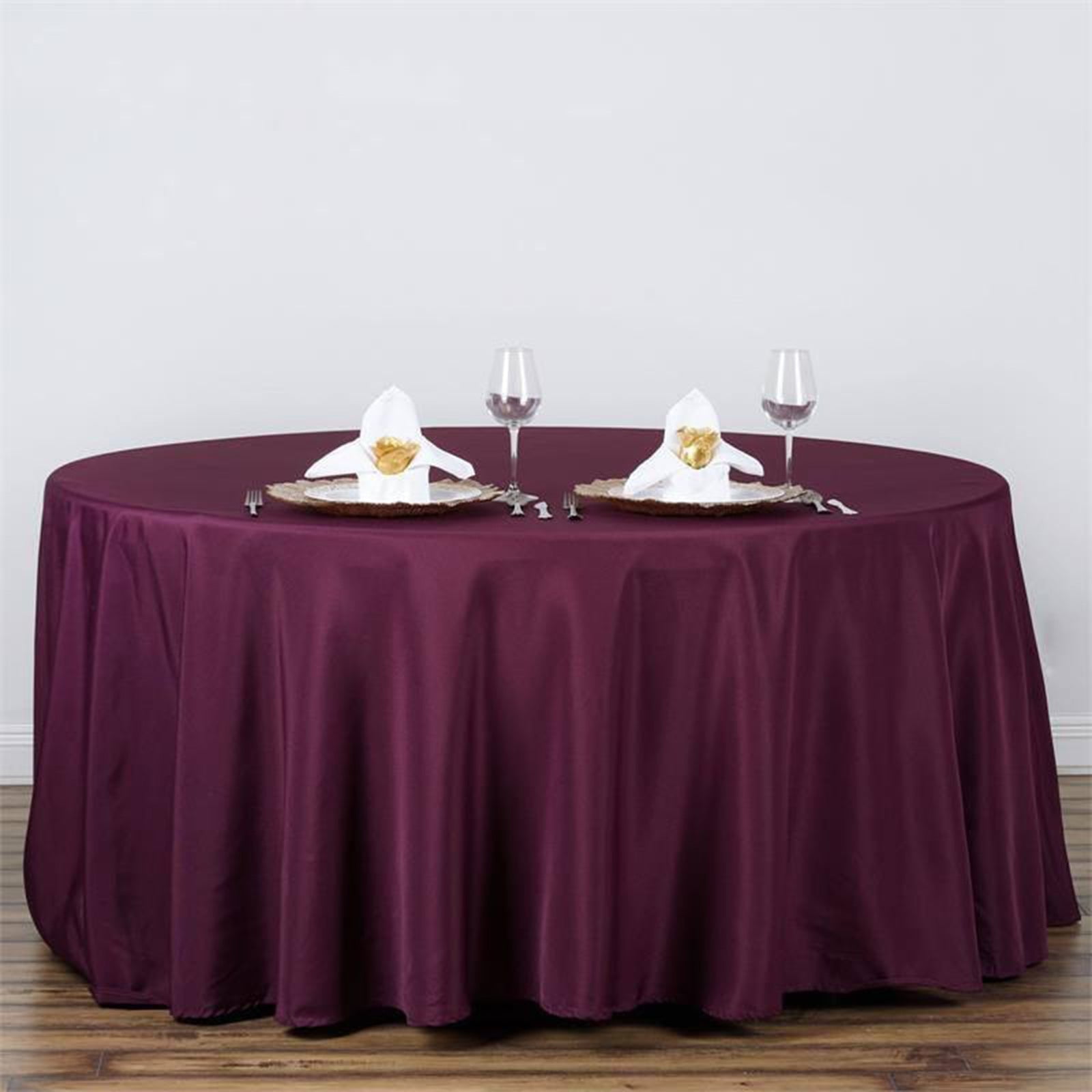 Efavormart 120" Wholesale Round Tablecloth Polyester Round Table Linens ...