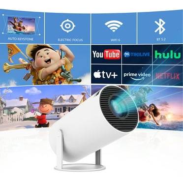 QKK Mini Projector Portable LCD Projector [stand included] Full HD ...