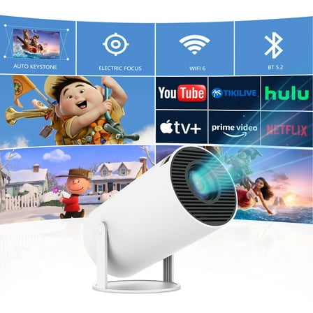 QKK Mini Projector Portable LCD Projector [stand included] Full HD ...