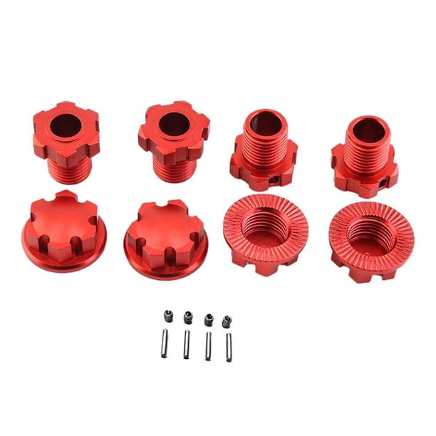 4 Pieces 17mm Hex Nuts Wheel Hex Hubs Adapter Sledge VXI DIY red ...