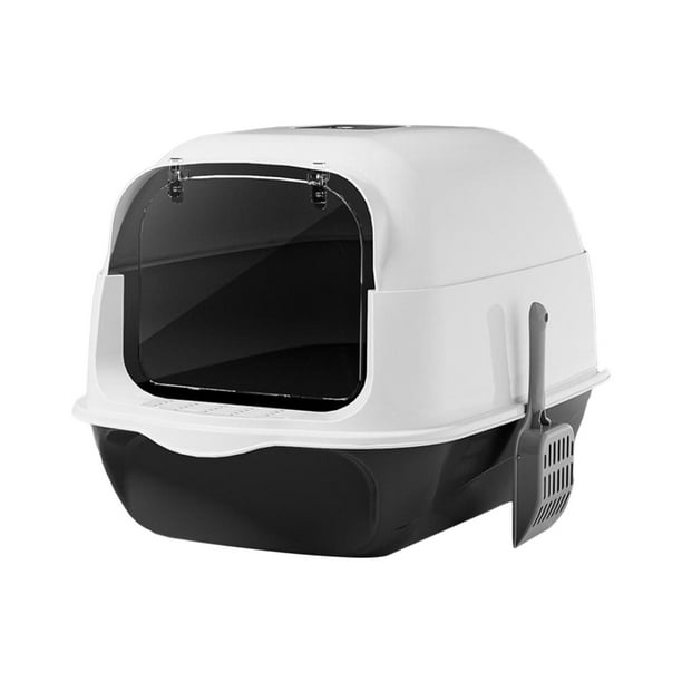 Hooded Cat Litter Box Pet Litter Box Portable Sandbox with Door ...