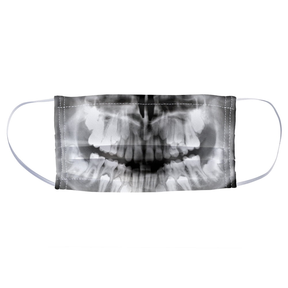 X-Ray Mouth 1-Ply Reusable Face Mask Covering, Unisex - Walmart.com