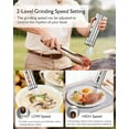 Electric Salt and Pepper Grinder Set - 2-Speed, 6-Level Coarseness, USB ...