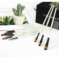 2Set/24pcs Pearl White Angled Paintbrush Set ,Angular Paint Brushes ...