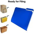 Plastic Colored File Folders (24 Pack), Colorful 1/3 Tab Filing Folders ...