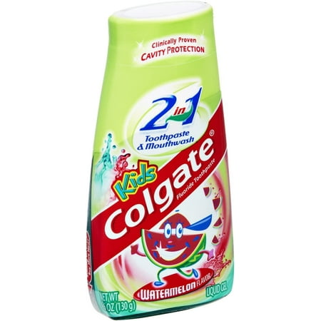 Colgate Kids Watermelon 2-in-1 Toothpaste & Mouthwash Liquid Gel, 4.6 ...