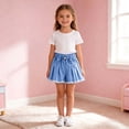 CUZIBR Girls Toddler Kids Denim Shorts Solid Color Cute A-Line Comfort ...