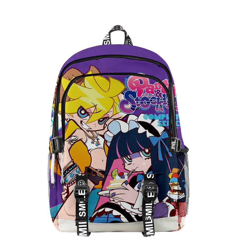 Bingtiesha New Panty And Stocking 3d Print Fashion Casual School Bags Cosplay Backpack Kawaii