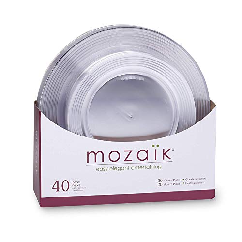 Mozaik Premium Plastic Clear Ring Plate Set, 40 pieces - Walmart.com