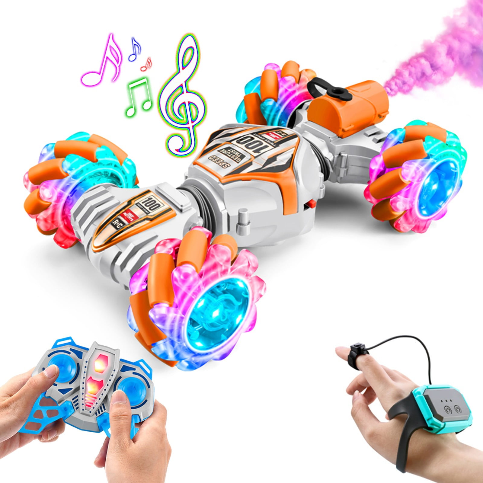 4WD Gesture Sensor RC Stunt Car Toys,Watch & Handle Dual Control Toys ...