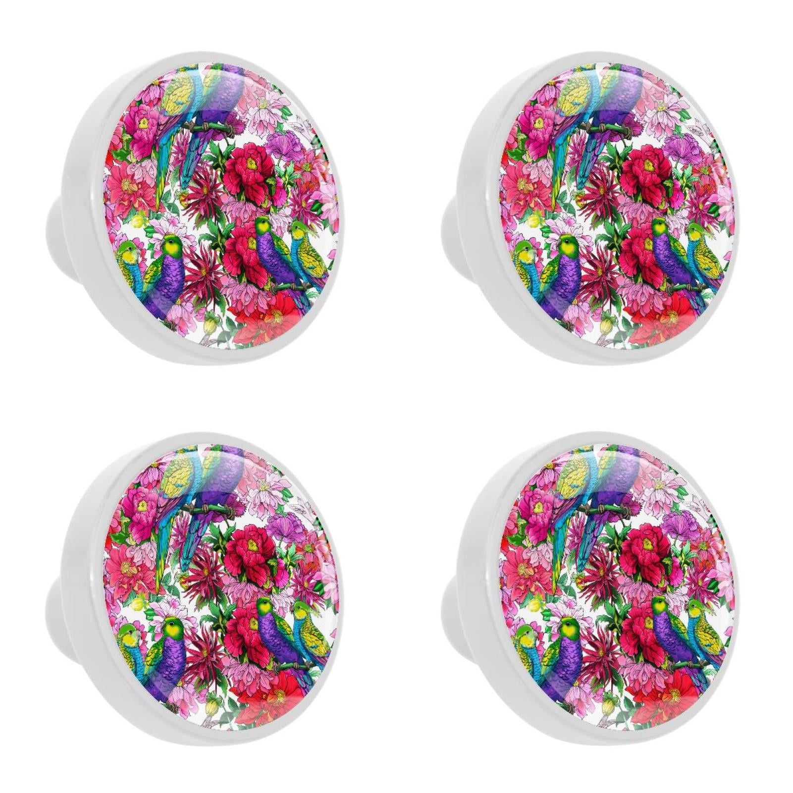 4 Pcs Parrot Knobs for Kitchen Cabinet Cupboard Dresser Bookcase Drawer ...