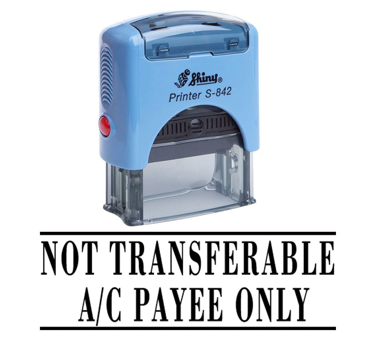 NOT TRANSFERABLE A/C PAYEE ONLY Shiny Self Inking Rubber Office ...