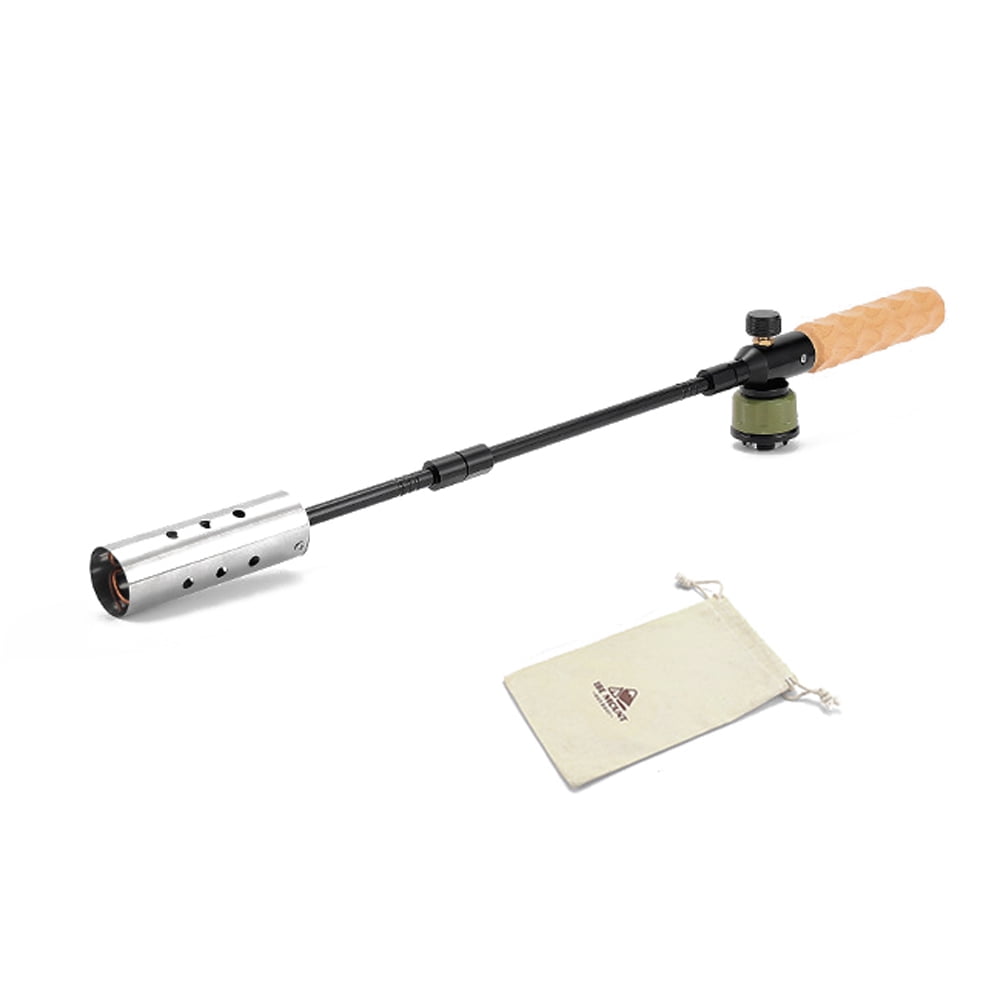 Antorcha de gas desmontable con mango de madera para acampar, quemadores portátiles de alta ...