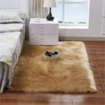 OUSGAR 70 inch Area Rugs for Living Room Shaggy Contemporary Solid Wool ...