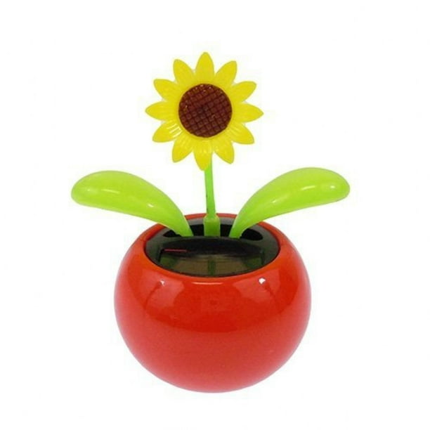 Solar Powered Dancing Flower Sunflower Office Desk And Car Decor