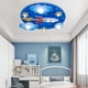 Modern LED Star Rocket Ceiling Light Flush Mount Bedroom Kids Room Lamp ...