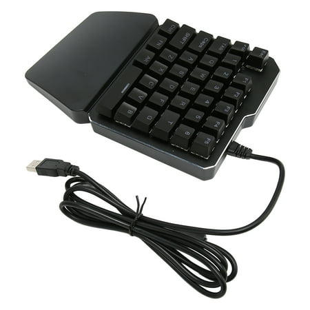 One Handed Keyboard, 35 Keys Gaming Keypad Blue Switch For Gaming ...