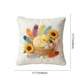 Dtchengua 18 Inch Easter Embroidery Pillow Cover - Short Plush Throw ...