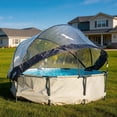 Pool Dome Round Above-Ground Pool Enclosure, PVC Transparent Cover with ...