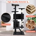 NiamVelo Large Adult Kitty 54-in Tall Double Condo Cat Tree Tower ...