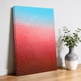 Red Teal Mosaic Canvas Wall Art for Living Room, Minimalist Abstract ...