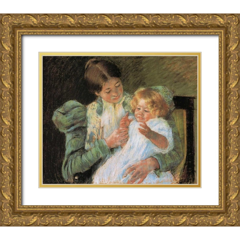 Cassatt Mary 31x26 Gold Ornate Wood Framed With Double Matting Museum