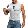 Bpyeka Men's Crew Neck Geometric Letter Print Tank Tops, Loose ...