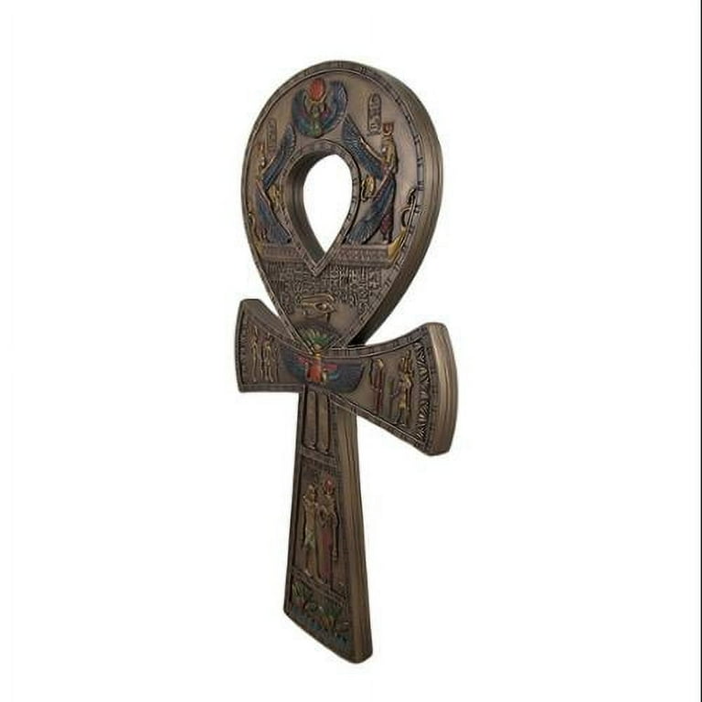 Bronze Finished Ancient Egyptian Ankh Symbol Wall Hanging Egyptian