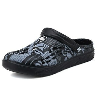 SLM Mens Clogs Perforated Slingback Sandals Water Garden Shoes ...