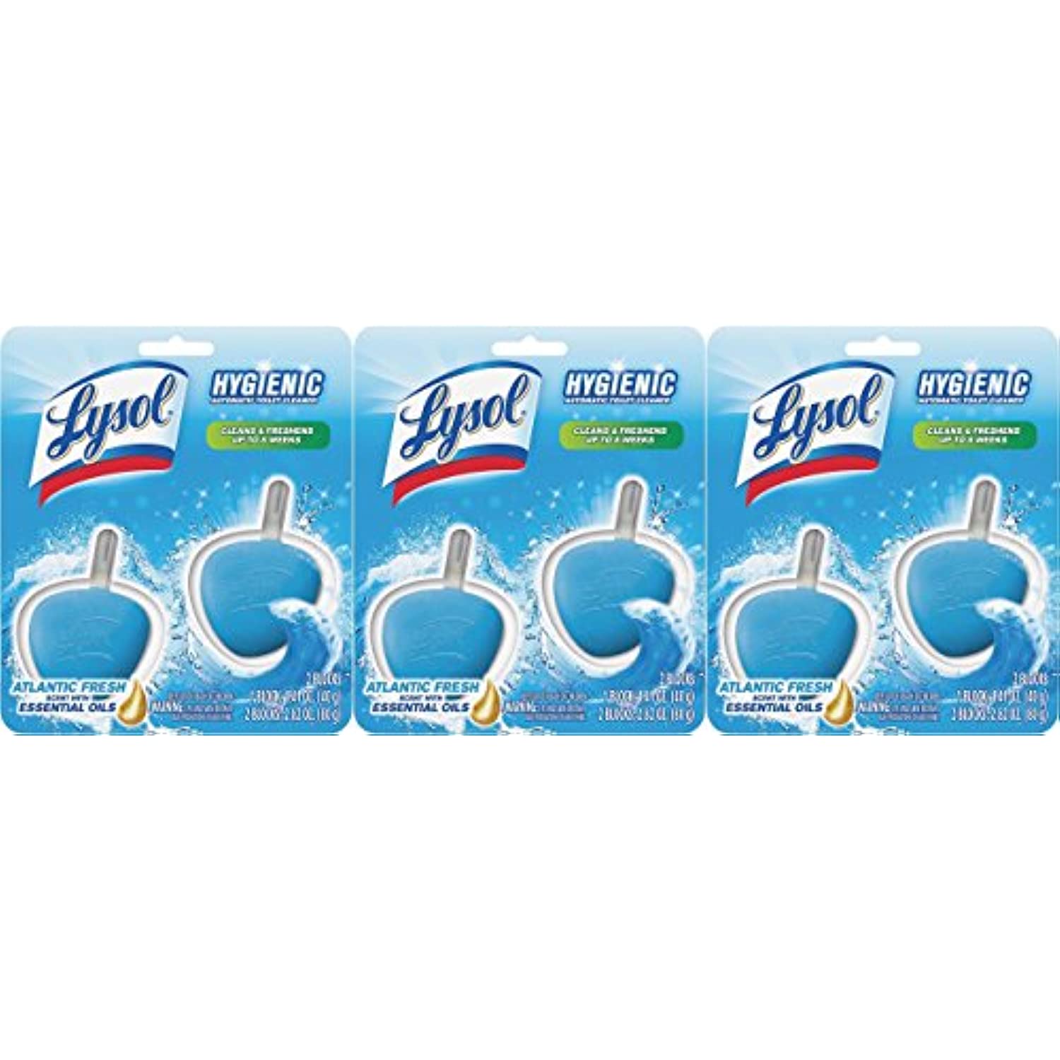 Lysol No Mess Automatic Toilet Bowl Cleaner Value Pack, Ocean Fresh ...