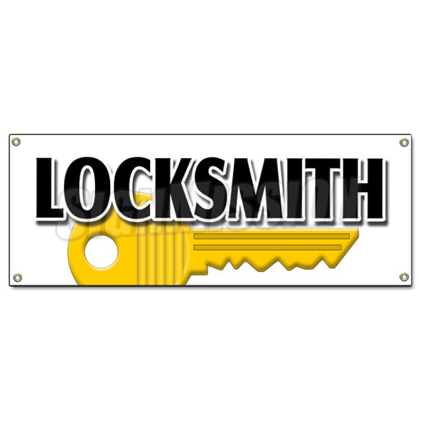 48"x120" LOCKSMITH BANNER SIGN keys made service locked out mobile ...