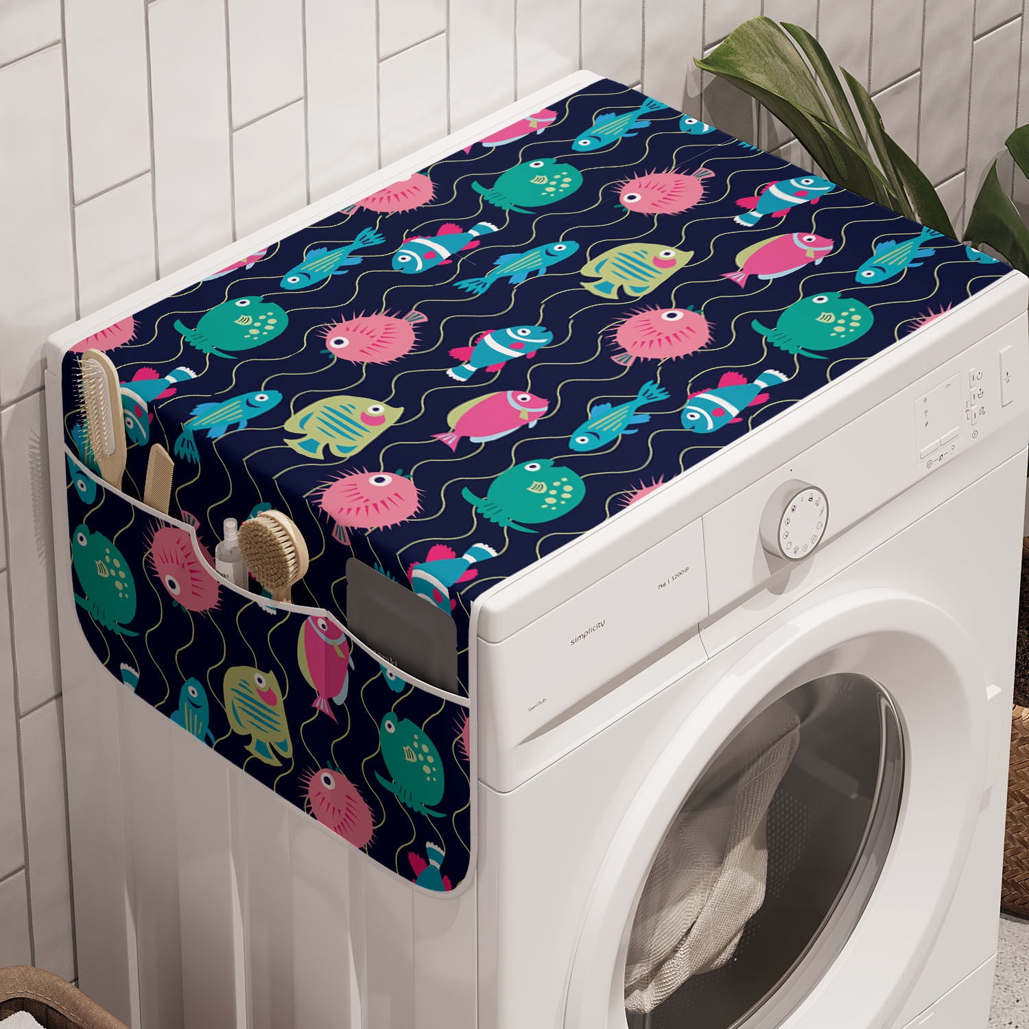 Underwater Washing Machine Organizer, Funny Ocean Animals Swimming ...