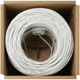 NavePoint Cat5e Plenum Jacket, 1000ft, White, Solid Bare Copper Bulk ...