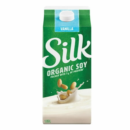 Silk Organic Soy Beverage, Vanilla Flavour, Dairy-Free, Plant Based ...