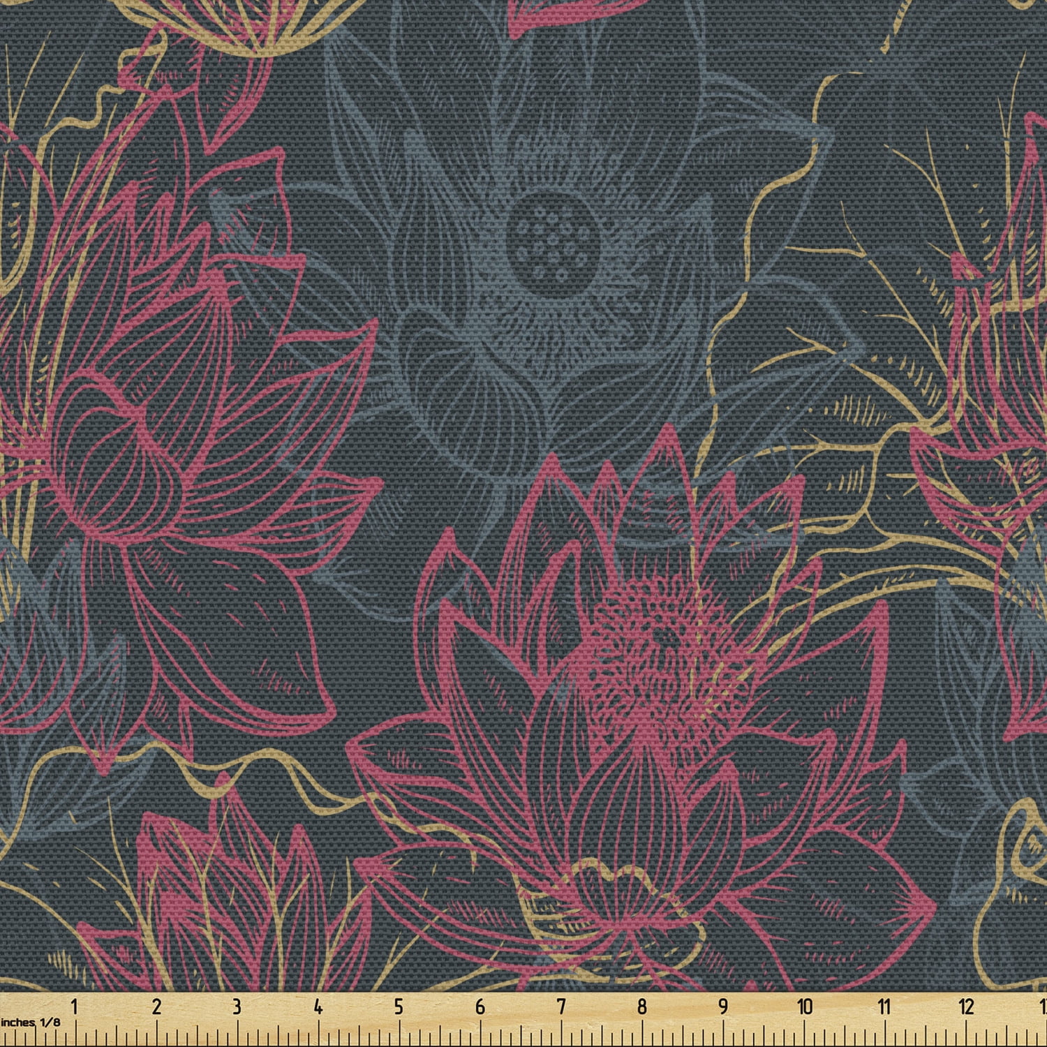 Japanese Lotus Flower Fabric at Beverly Kiker blog