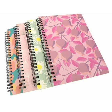 Spiral Notebook Joural,Wirebound Ruled Sketch Book Notepad Diary Memo ...