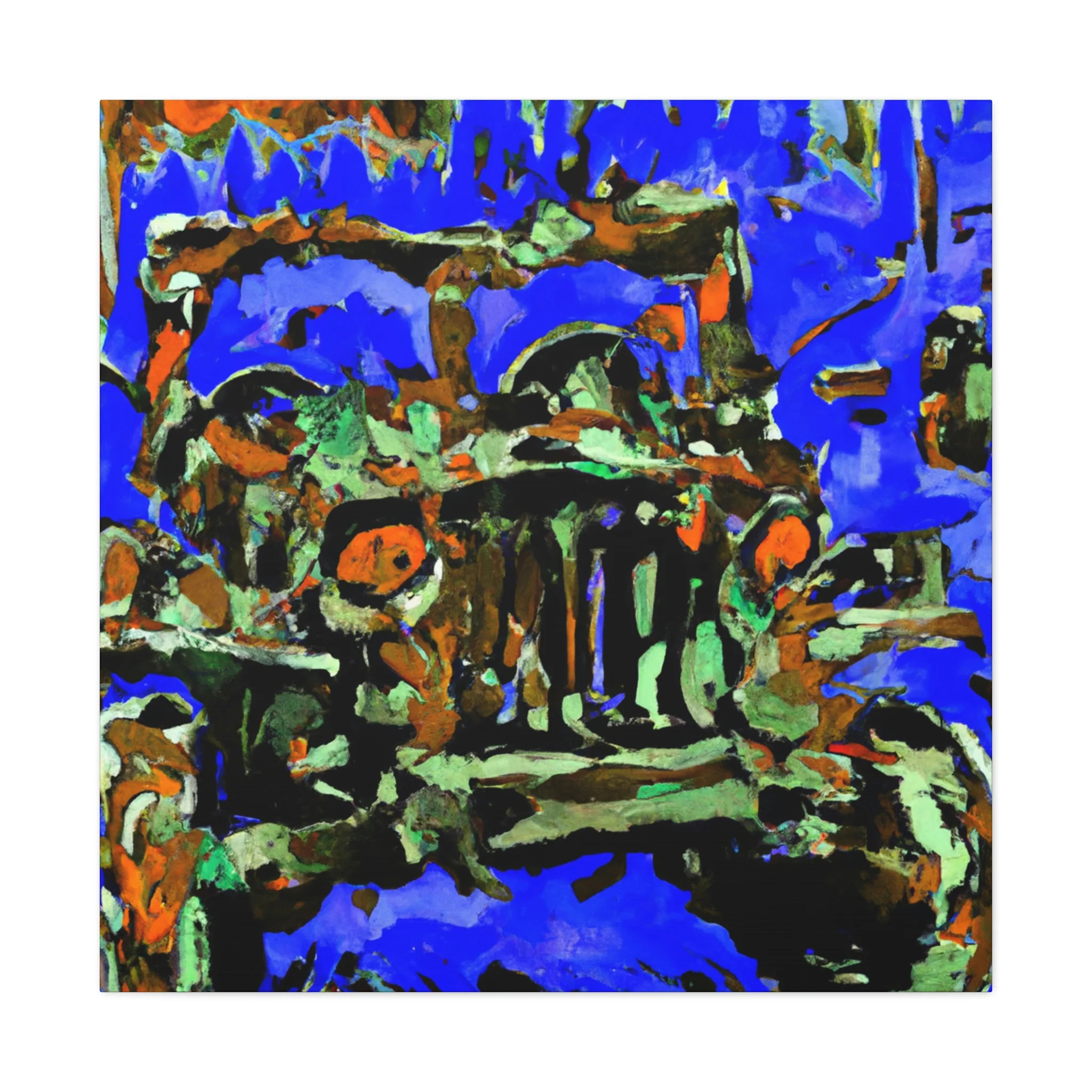 Jeep in Expressionism - Canvas - Walmart.com