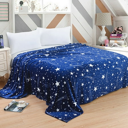 Cheers Super Soft Warm Star Plush Sofa Bedding Throw Blanket Cover Sofa ...