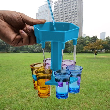 Shot Glass Dispenser, Small Portable Plastic Drink Dispenser with Plugs ...