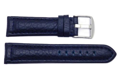 Genuine Textured Leather Panerai Dark Blue 24mm Watch Strap - Walmart.com