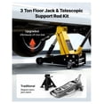 3 Ton Floor Jack - Low Profile Hydraulic Jack with Support Rod - 6614 ...