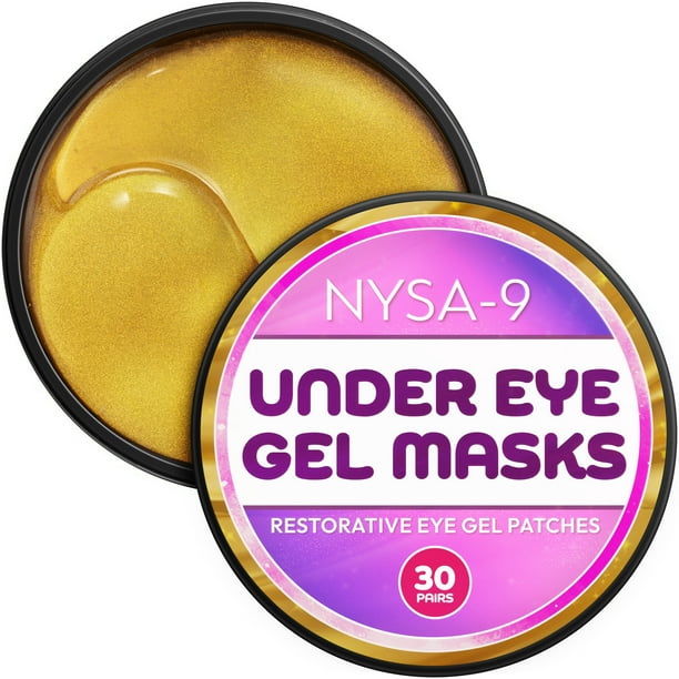 24K Gold Eye Mask Under Eye Gel Treatment Masks for Puffy Eyes (30 ...