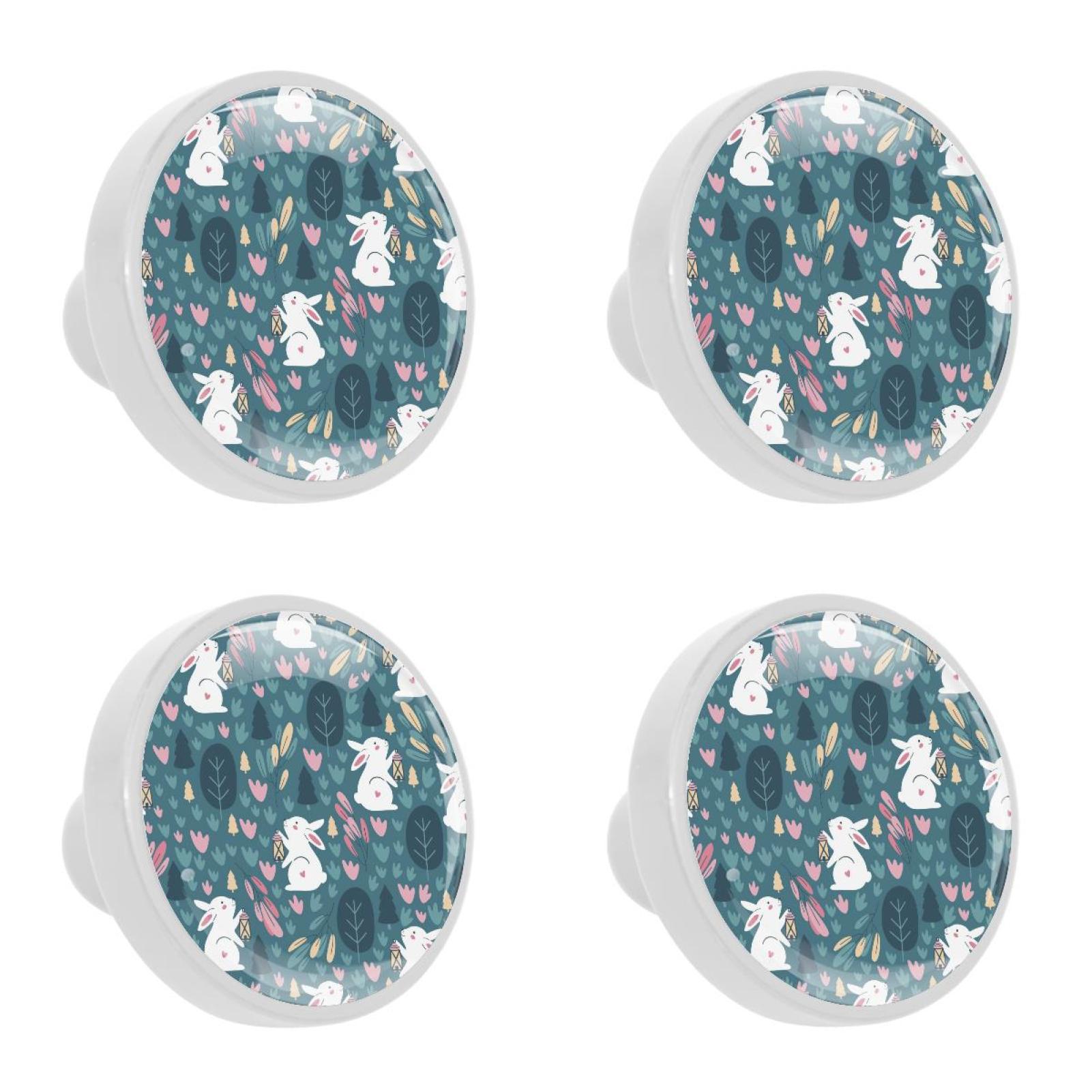 4 Pcs Cute Rabbit Knobs for Kitchen Cabinet Cupboard Dresser Bookcase ...