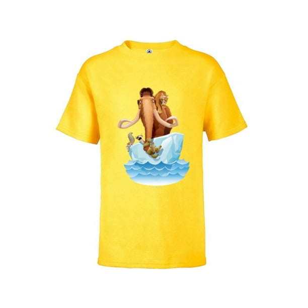 Ice Age Manfred Diego Sid and Scrat on Iceberg - Short Sleeve T-Shirt ...
