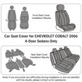 for CHEVROLET COBALT 2006 Car Seat Cover, Black Car Seat Covers ...